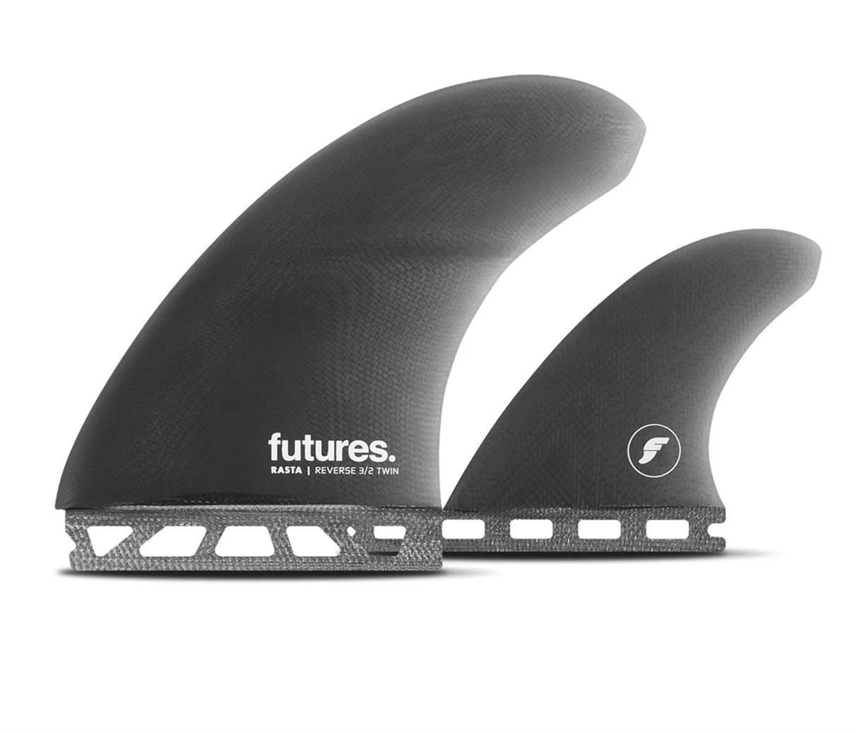 Future fins Rasta 3/2 Reverse Twin +1 - Fiberglass Smoke